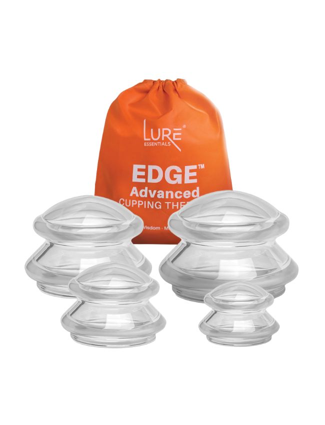 EDGE Firm Silicone Cupping Set (4 or 6 Cups) 6 Cups - Clear Firm