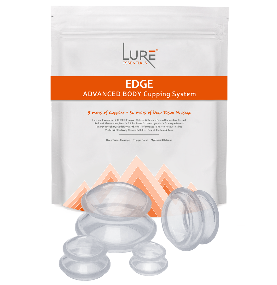 EDGE Firm Silicone Cupping Set (4 or 6 Cups) 6 Cups - Clear Firm