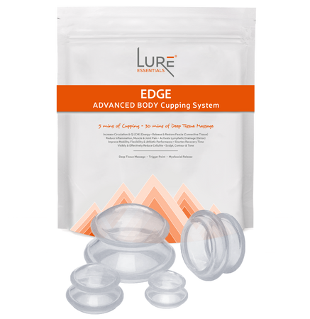 EDGE Firm Silicone Cupping Set (4 or 6 Cups) 6 Cups - Clear Firm
